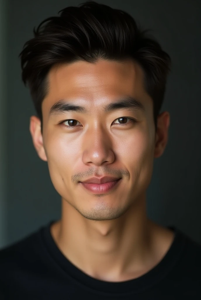 a handsome Korean man with intense green eyes . 34-year-old appearance ...