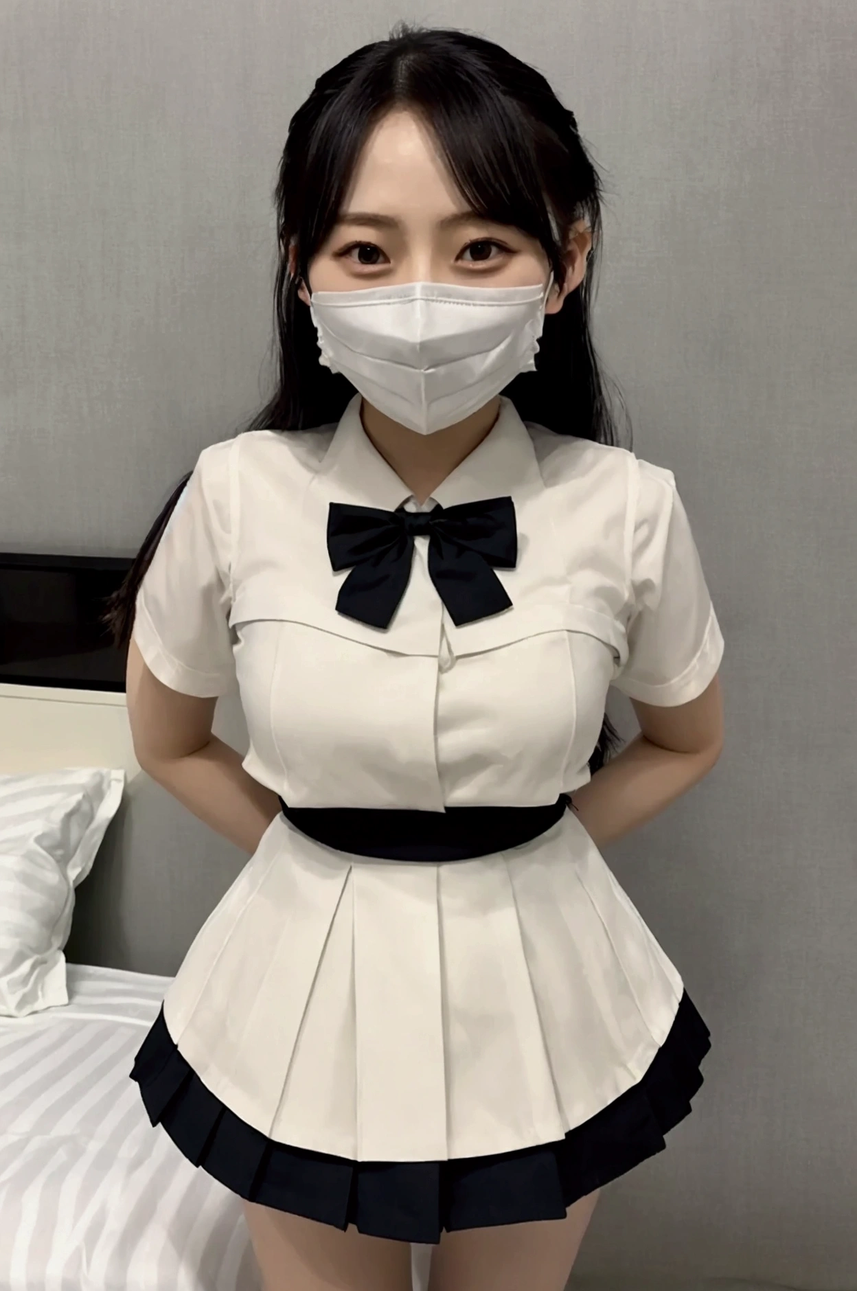 gravure idol pose Hotel bed High image quality Not too small bust ...