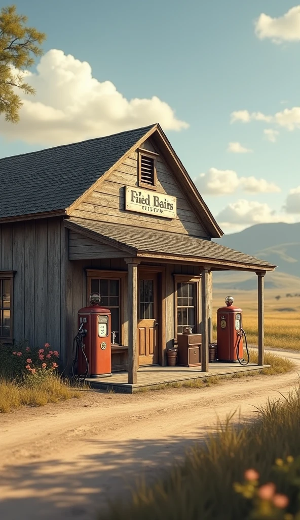 Picture of a small service station and rustic kitchen in the 1900s ...