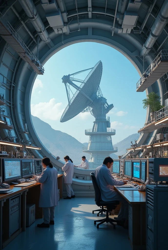 Ultra realistic image of scientists conducting research at an observatory - SeaArt AI