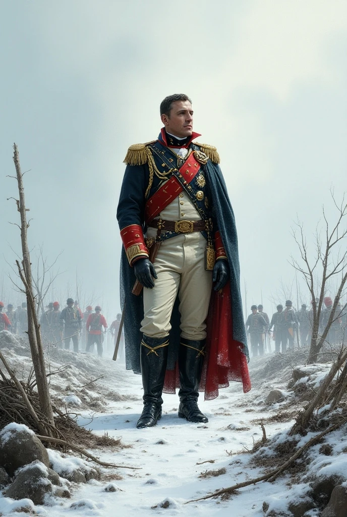 Draw an image depicting Napoleon Bonaparte's historic failure in 2d ...