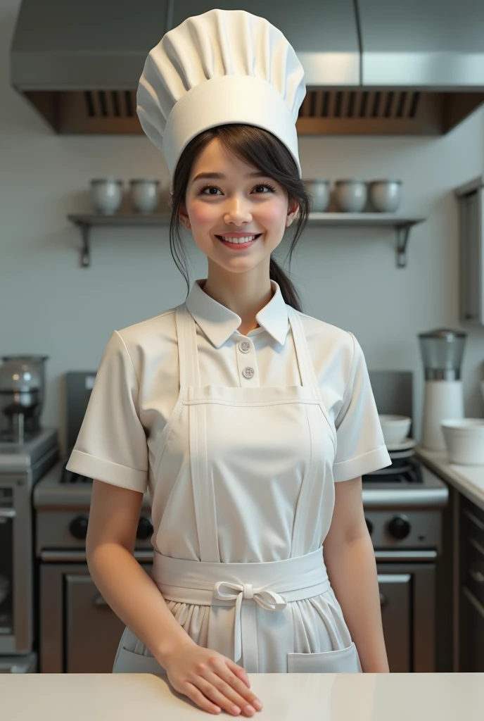 Generate an ultra realistic woman candy baker, in confectioner - SeaArt AI