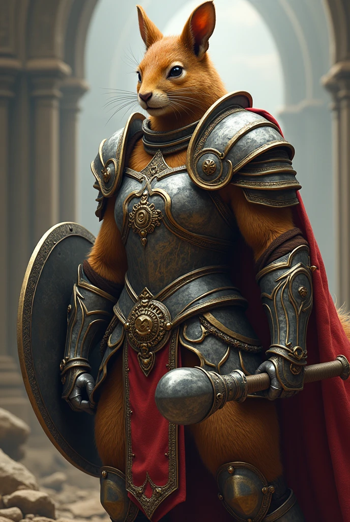 This female paladin squirrel is a powerful and fearsome figure - SeaArt AI