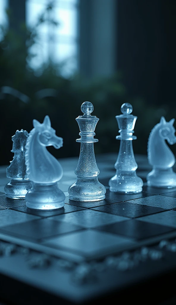 Hyperrealistic, 8k, best quality, dark fantasy, goth, A beautiful chess ...