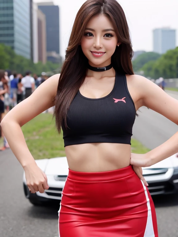 Grid Girls、 Race Queen、Beautiful collarbone、 sleeveless、Best Quality ...