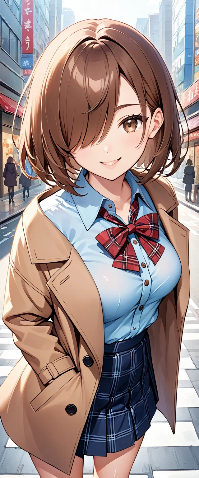 1 girl、brown hair shortcut 、Beautiful brown hair、Keep your head small ...