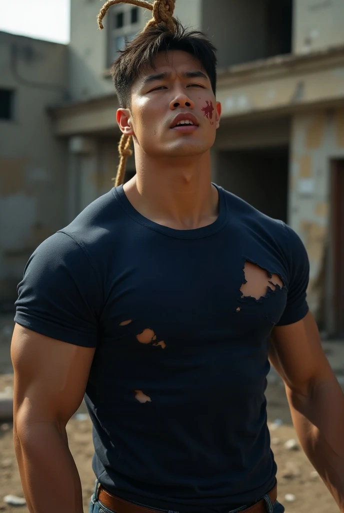 Realistic image of a handsome young Korean, white, big muscle - SeaArt AI