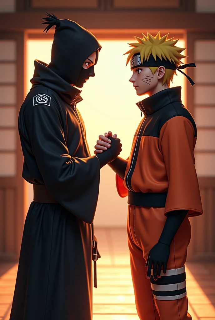 "Imagine a powerful handshake between two characters: a mysterious ...