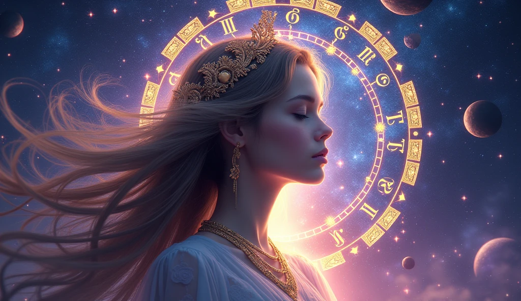 Create a YouTube channel banner with a mystical astrology theme - SeaArt AI