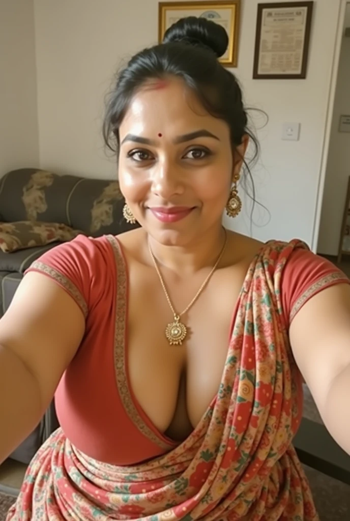 Kerala mallu young female reshma in home.reshma is average sized body - SeaArt AI
