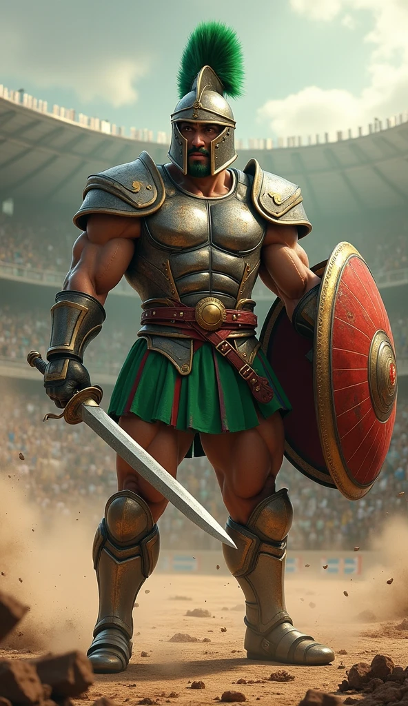 Fluminense Mascot, the mighty Guerreirinho, stands tall and muscular ...