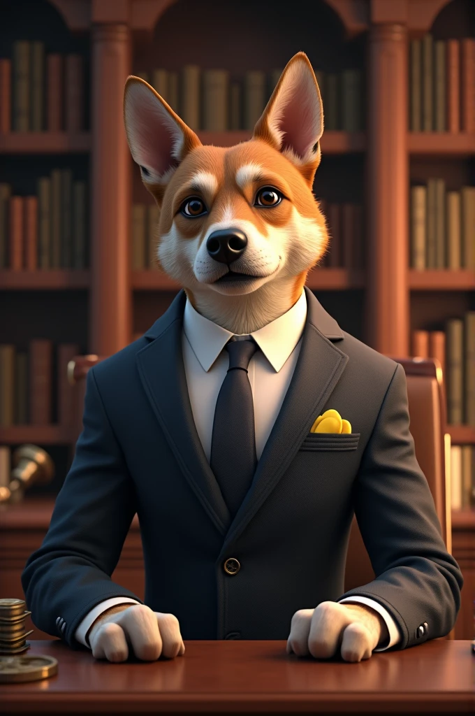 Dog being a lawyer - SeaArt AI