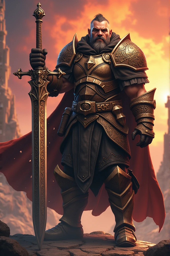 Draw me a fantasy warrior - SeaArt AI