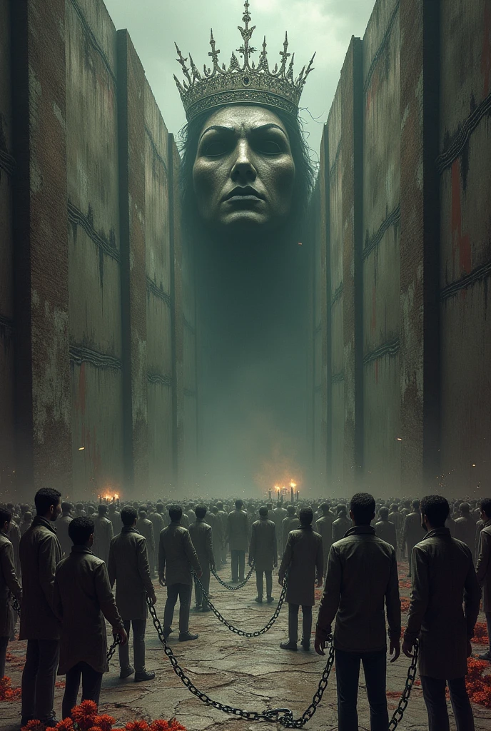 Create a powerful image that explores the theme of social oppression ...