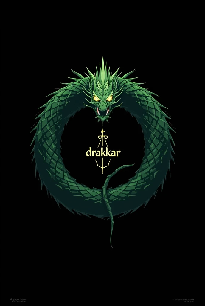 Describe in detail the intimidating Jormungandr in a circle - SeaArt AI