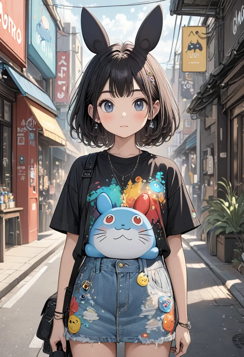 Ultra-realistic Hayao Miyazaki style, Simple line acronym abstract art ...