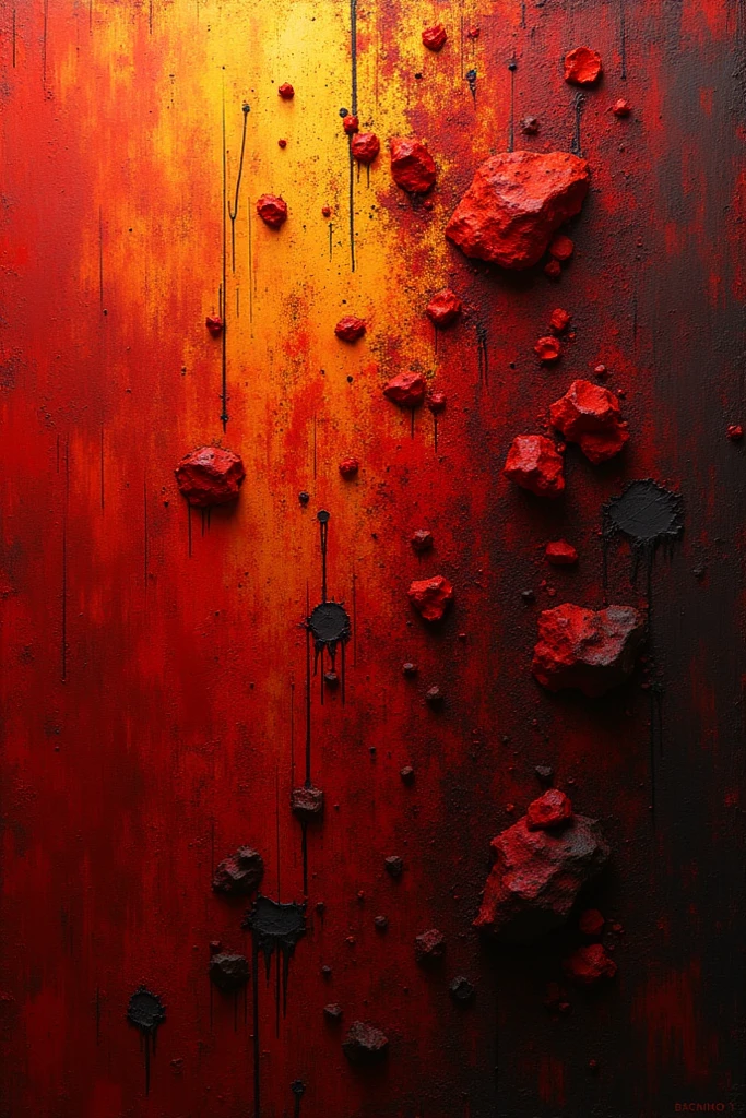 Anxiety-generating texture with red and yellow - SeaArt AI