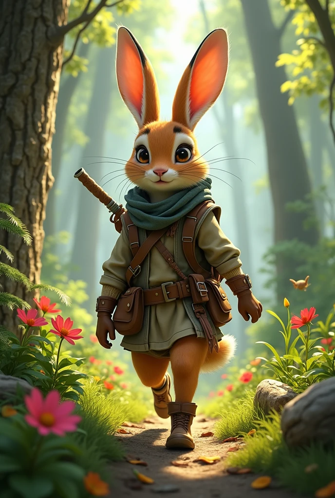 Young Female Hare Ranger - SeaArt AI