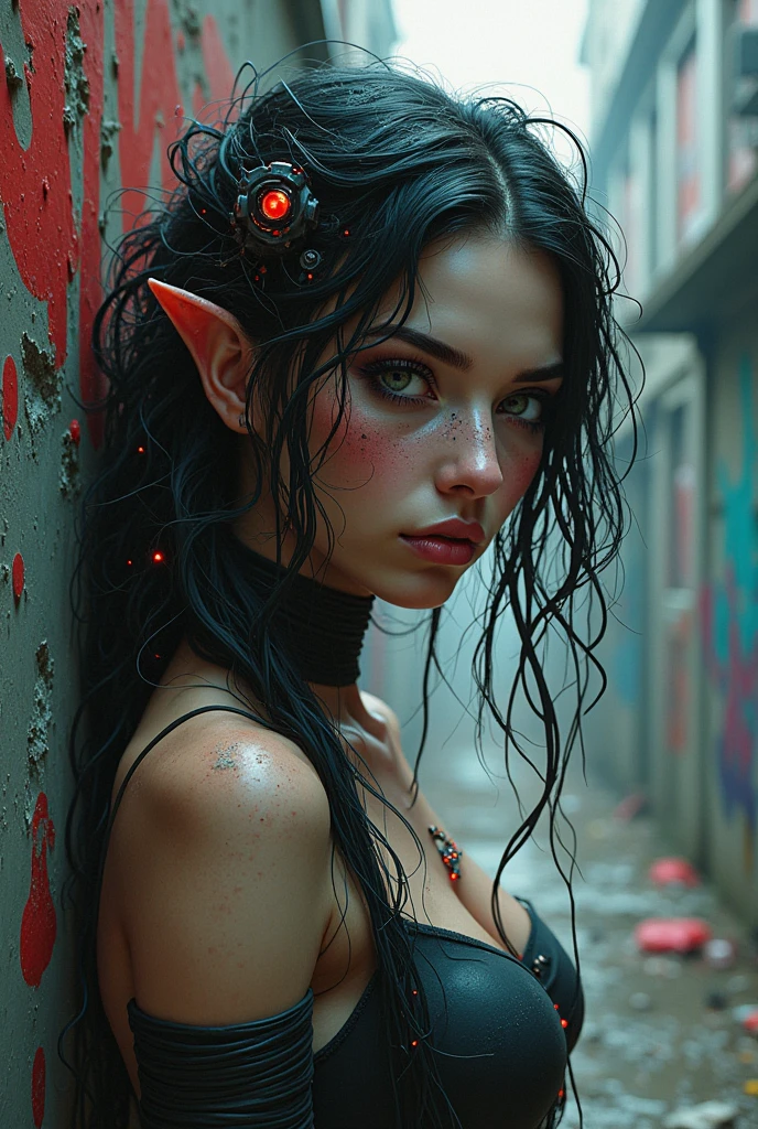 A grittily enchanting nymph, her delicate features a stark contrast to ...