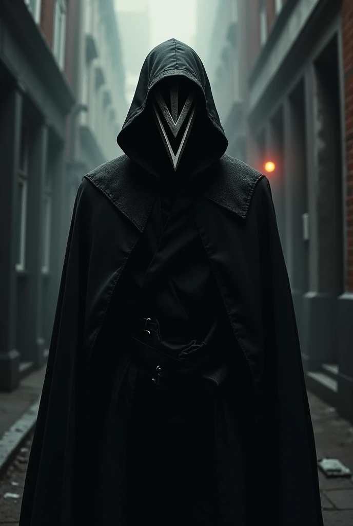 Man in black wearing the V-mask for vengeance - SeaArt AI