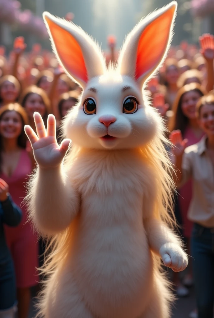 Famous and beautiful human rabbit with silky and shiny hair with one ...