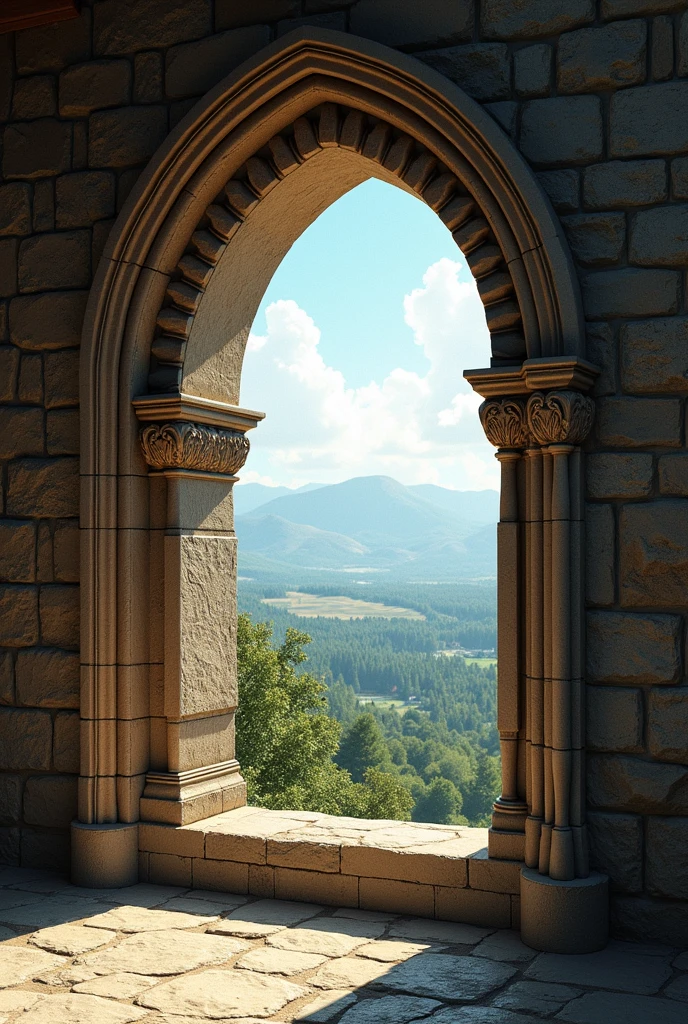 Window of a castle - SeaArt AI