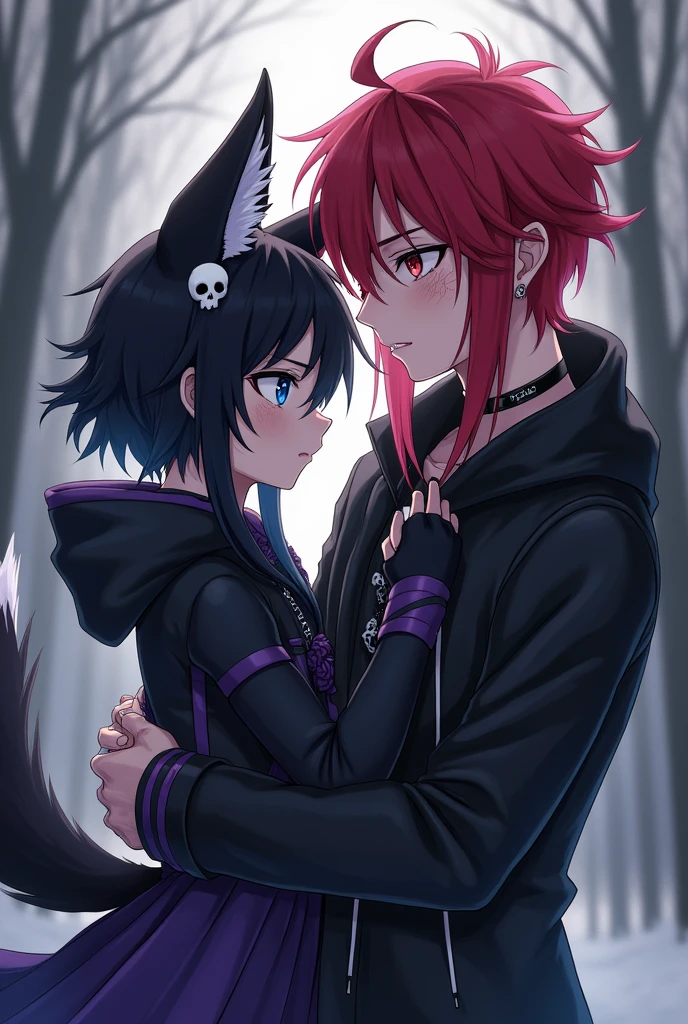 Black haired character in disheveled style , very young anime style ...