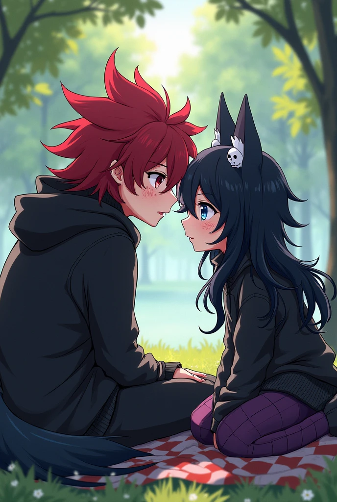 Black haired character in disheveled style , very young anime style ...