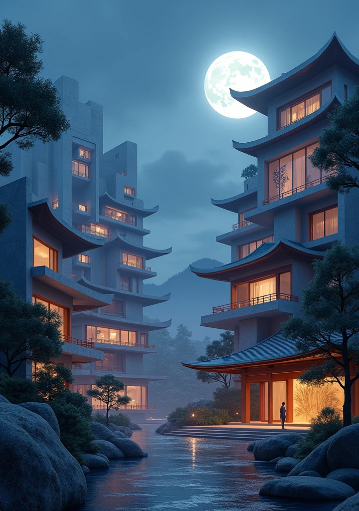 imaginary、night、Japanese-style building、State-Of-The-Art Buildings ...