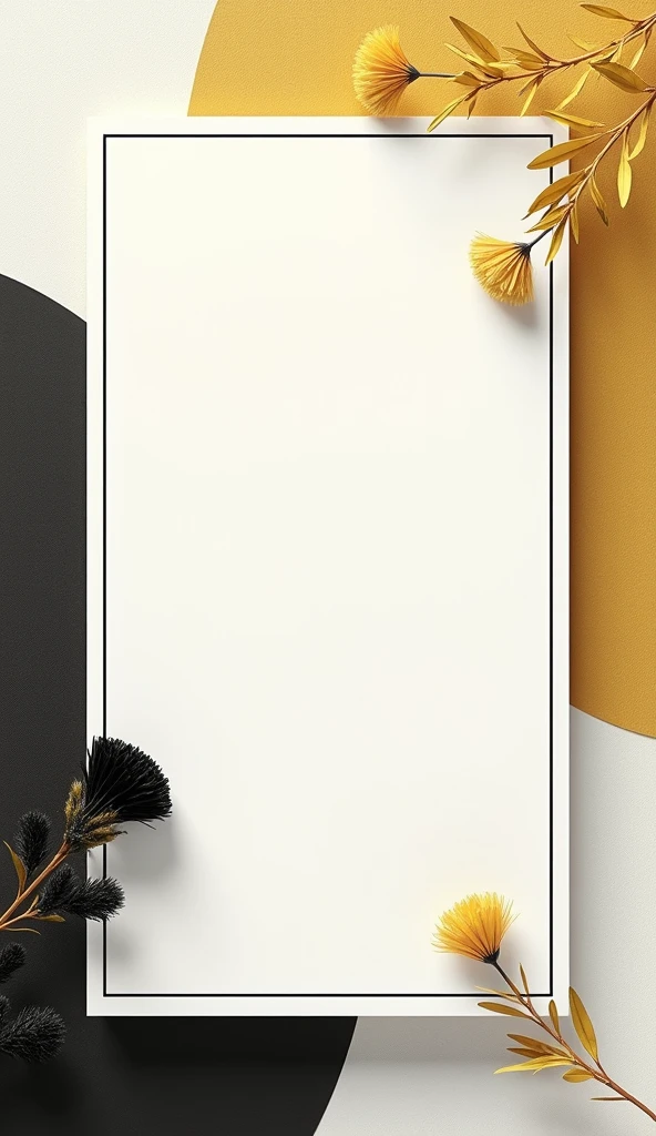 Create me a simple invitation card in black and white or iridescent ...