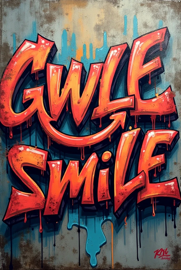 Smile letters made in graffiti - SeaArt AI