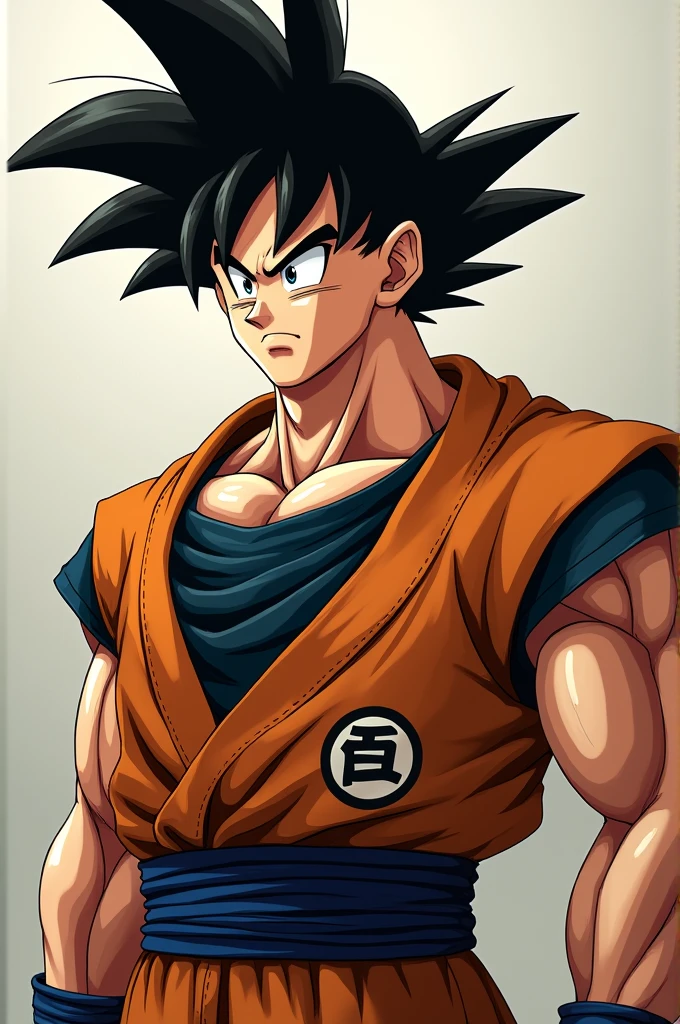 Goku with brown jacket - SeaArt AI