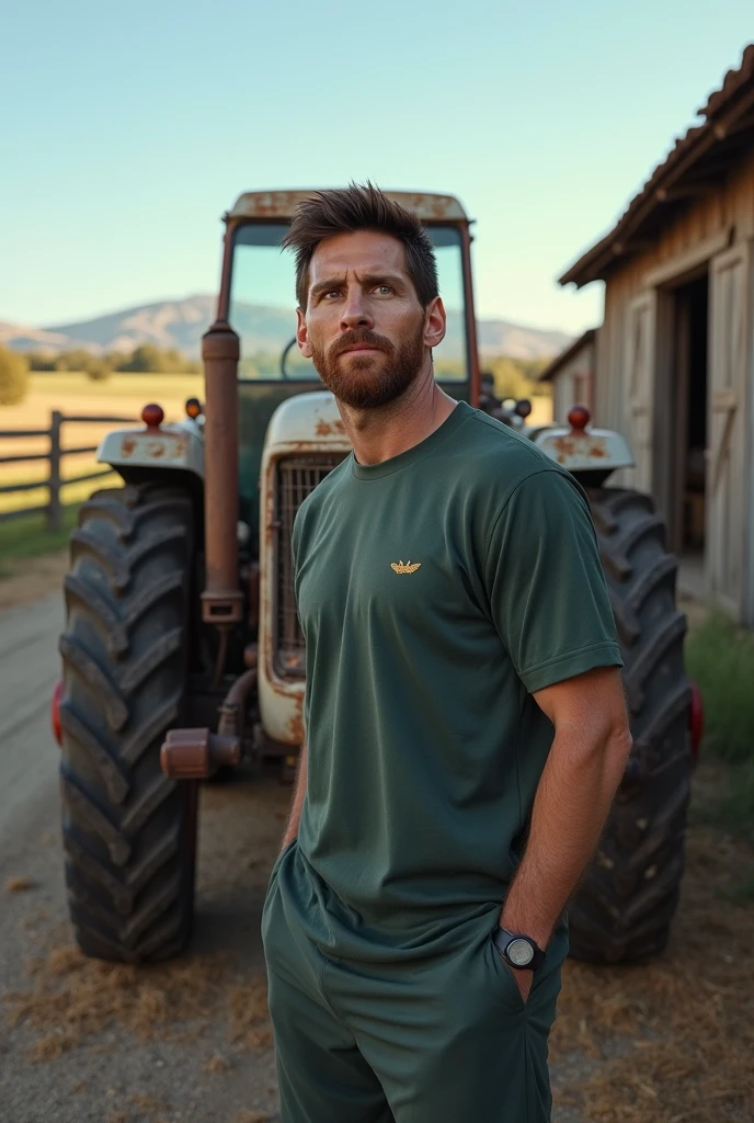 "Create a hyper-realistic full-body image of Lionel Messi, with his ...