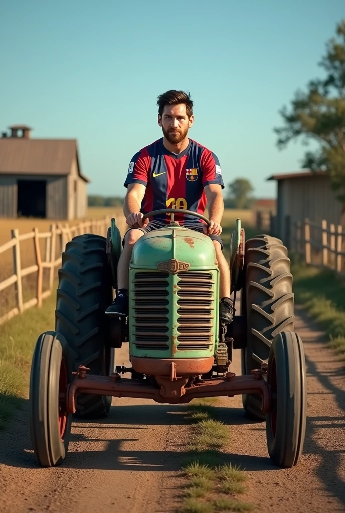 "Create a hyper-realistic full-body image of Lionel Messi, with his ...