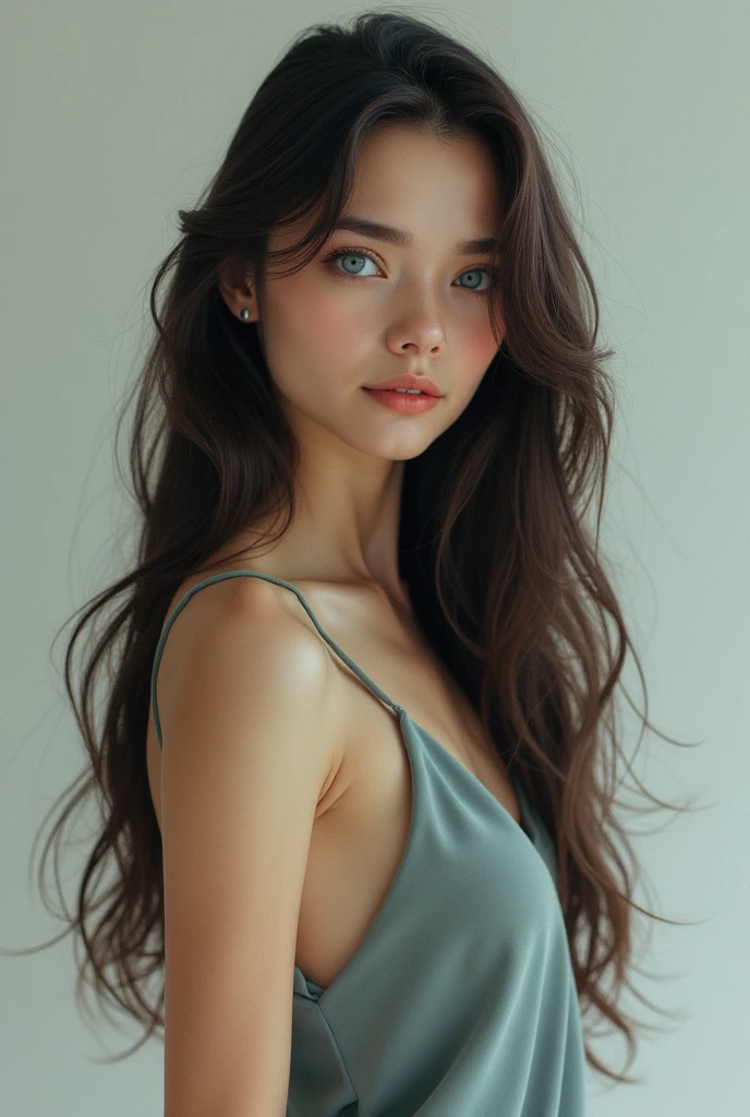 1girl, Long Hair, Solo, Blue eyes, - SeaArt AI