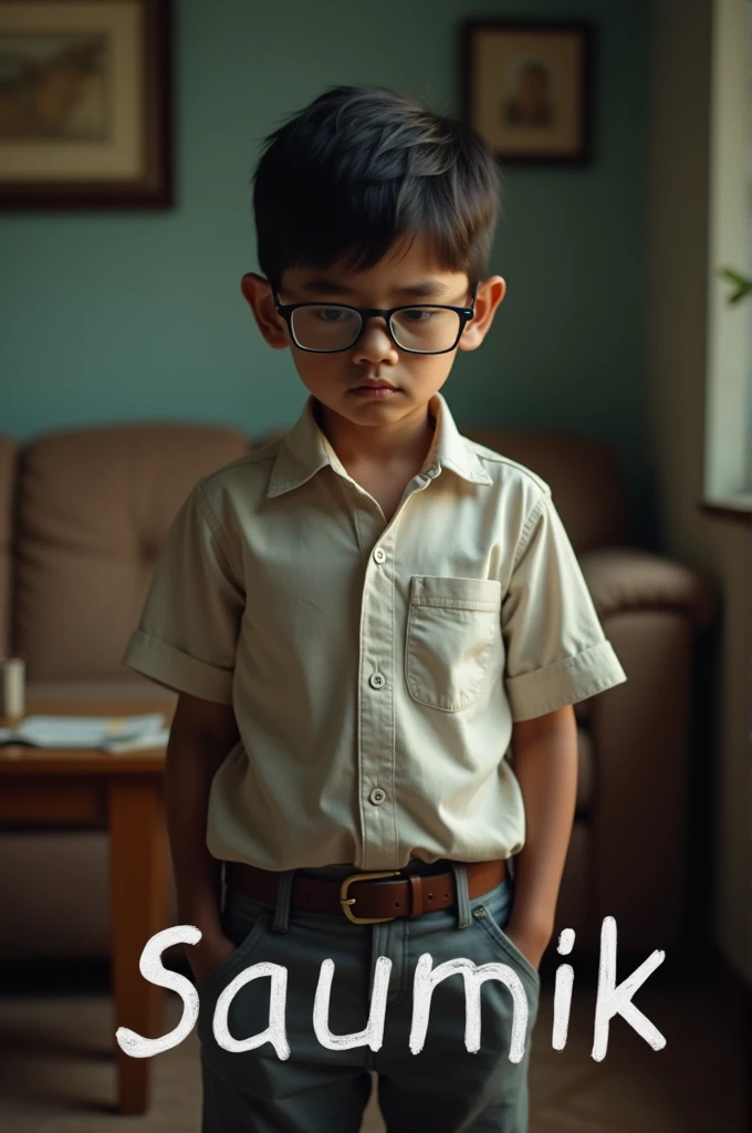 A photo of a boy with family pressure for good result and on the bottom of the p - SeaArt AI