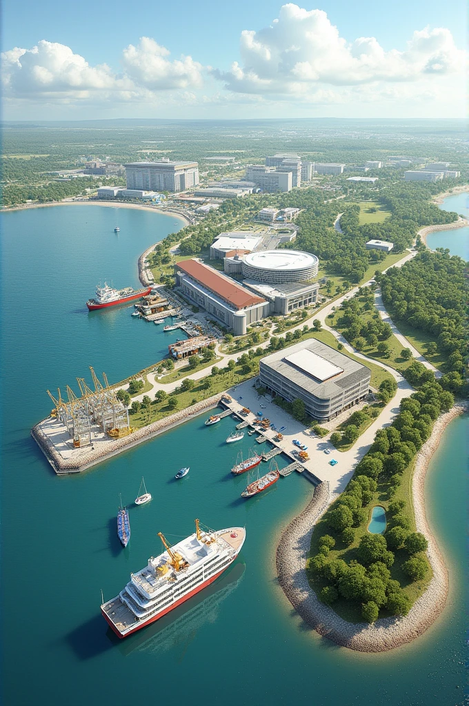 1. , make a drawing of the Port together with its supporting facilities ...