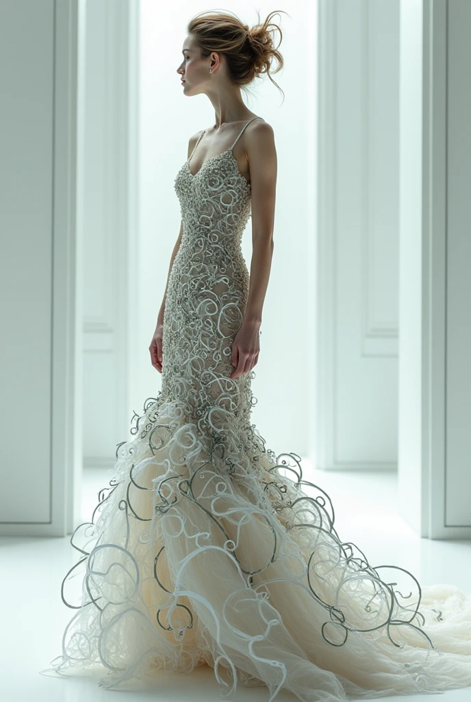 Can you create an animated design for fitted gown with skit using ...