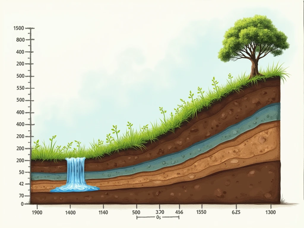 I need to make a technical graph showing two layers of soil no more ...