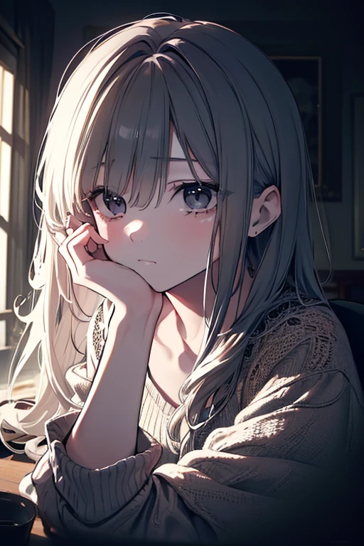 A sad and exhausted young woman, detailed realistic portrait - SeaArt AI