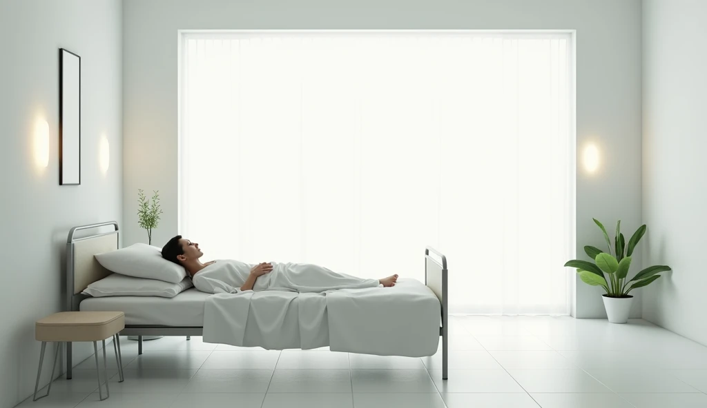 White soft psychiatric hospital room - SeaArt AI