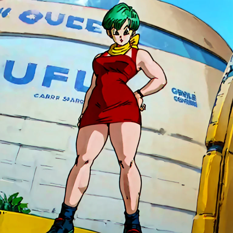 (( red dress)), style better quality, full body seen from below - SeaArt AI