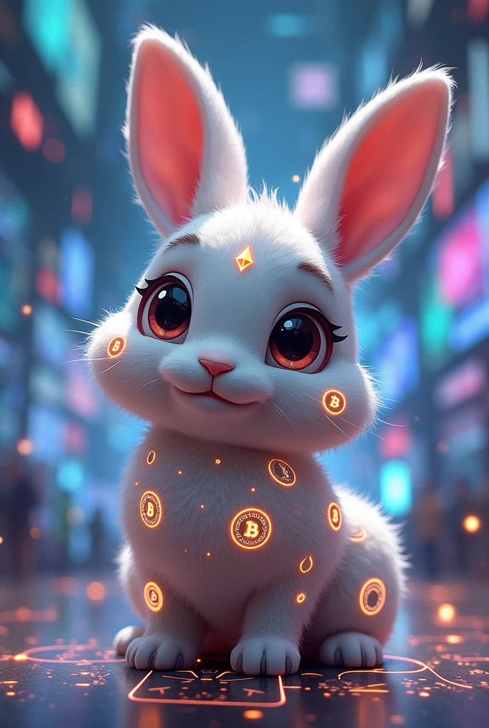 Cryptocurrency + Bunny - SeaArt AI