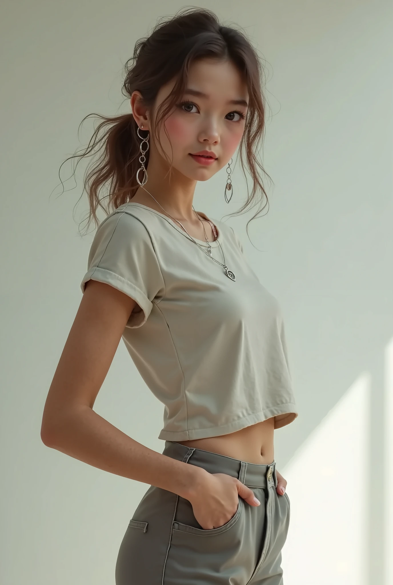 Girl in pants and tights - SeaArt AI