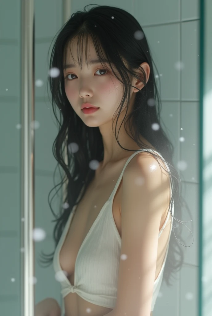 Boobs girl japanese in shower - SeaArt AI