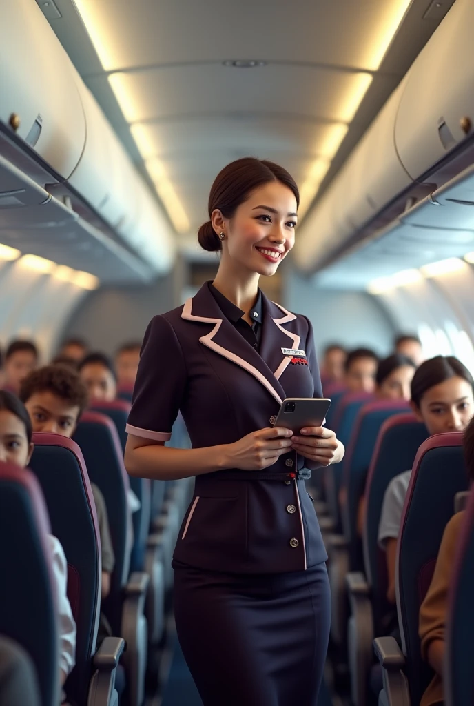 A cabin crew member - SeaArt AI