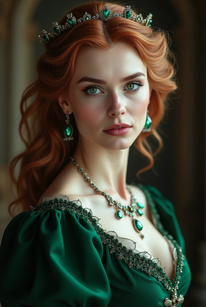 Queen Georgiana is a woman of striking presence, whose beauty - SeaArt AI