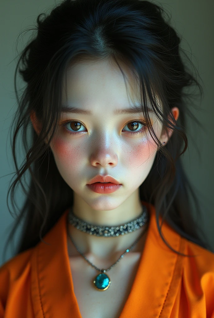 A girl without emotion but smilsmiling - SeaArt AI