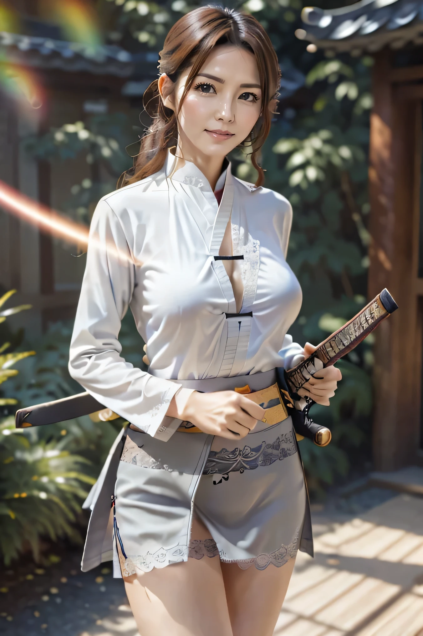 Beautiful Japanese office milf,((40years old)), ((( business shirt - SeaArt AI