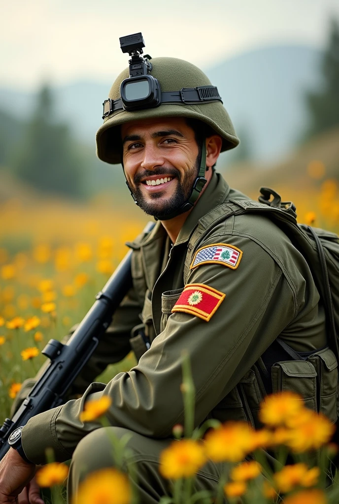 Soldier form south lebanon, lebanese, soldier wearing the war uniform ...
